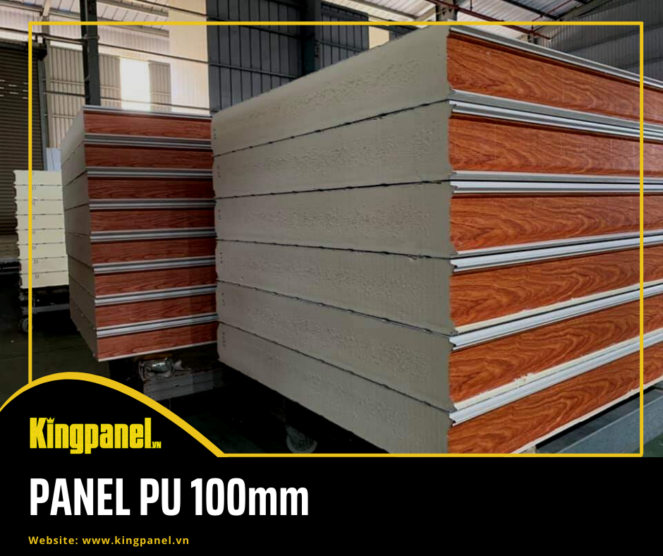 Panel PU Vách Ngàm Zlock 100mm cách nhiệt chống nóng